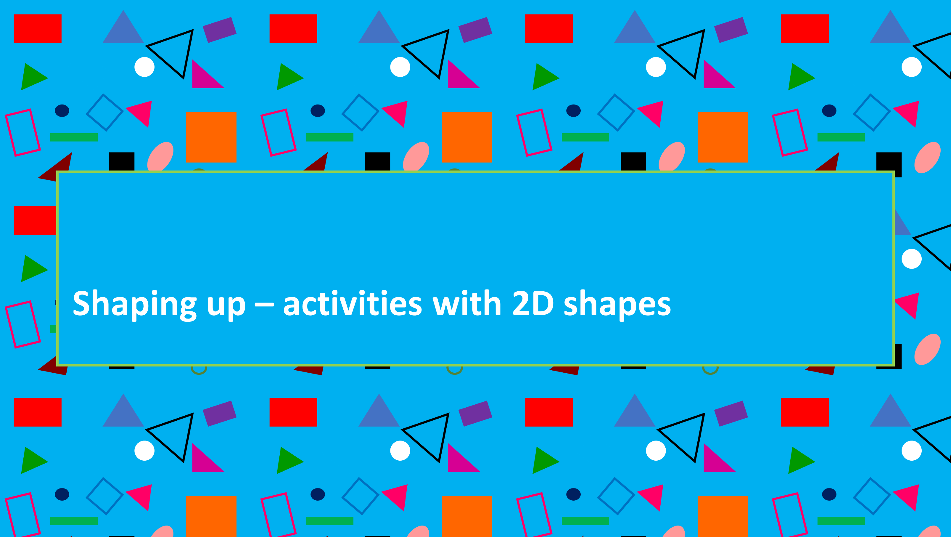 Shaping up – activities with 2D shapes. – Readilearn | Norah Colvin