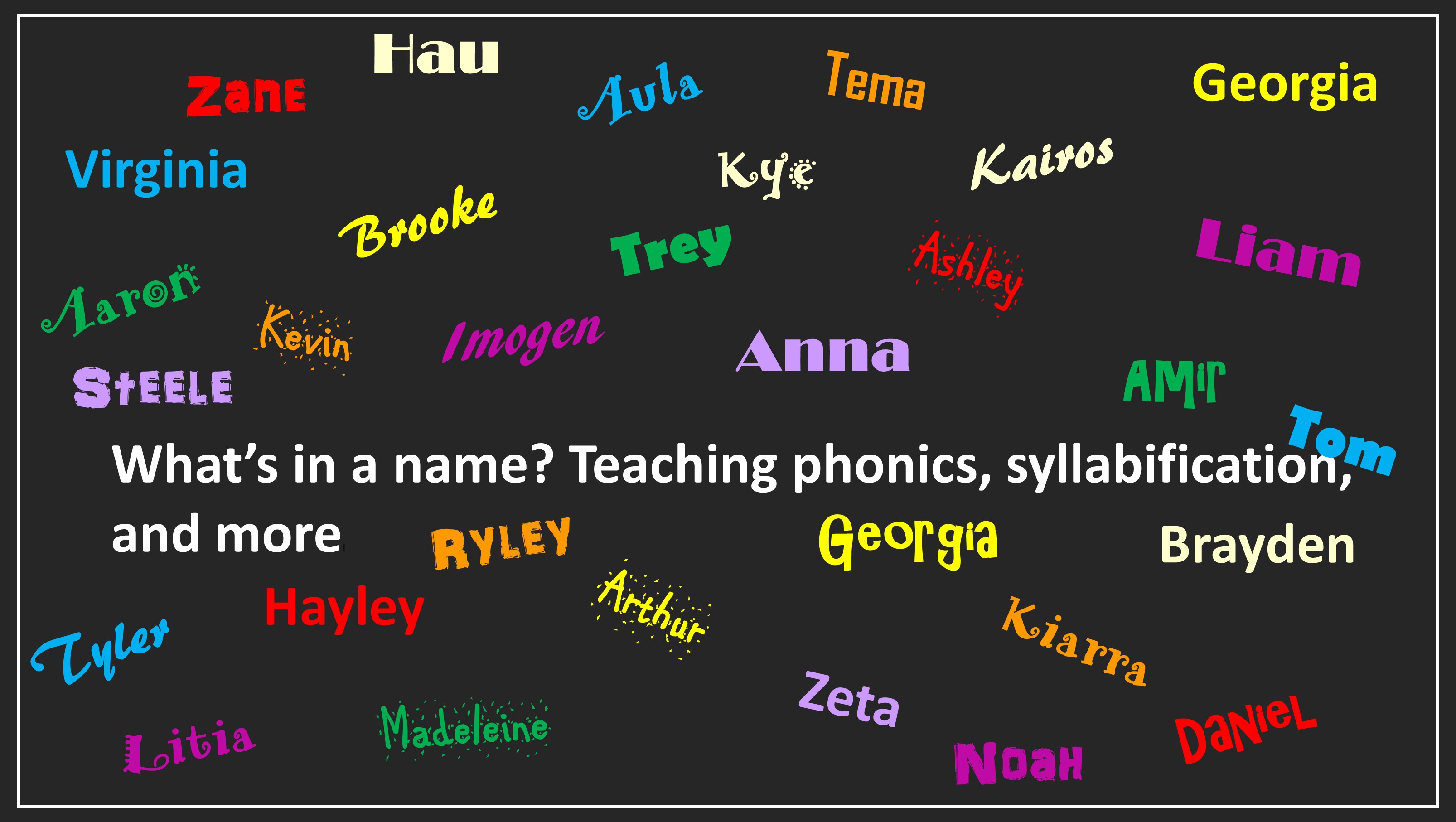 Readilearn: What’s in a name? Teaching phonics, syllabification, and ...